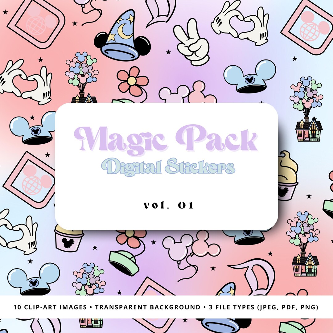 Magic Pack Volume 1 | Digital Stickers | PNG SVG JPEG Clipart | Hand ...
