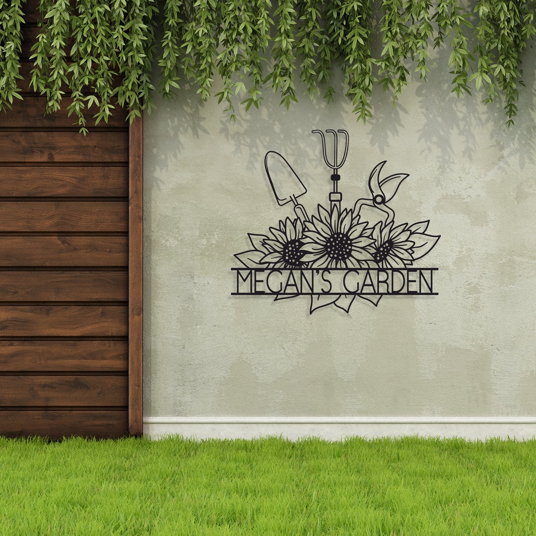 Custom Metal Garden Sign, Custom Gardener Name, Personalized Garden ...