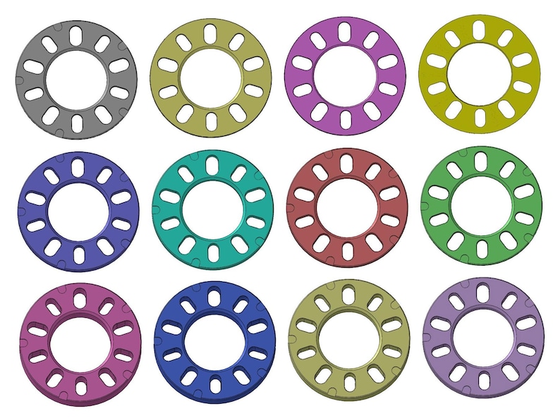 Wheel Spacer 5x100-130 12-piece STL Download (1-30mm) - Etsy