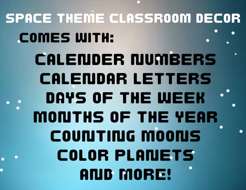 Space Theme Classroom Decor - Etsy