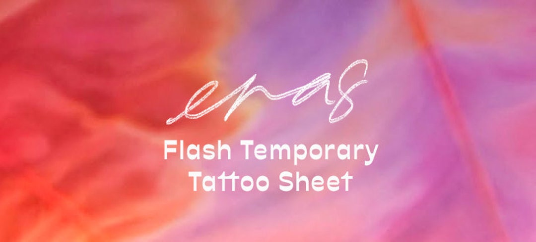 Eras Tour Flash Temporary Tattoo Sheet - Etsy