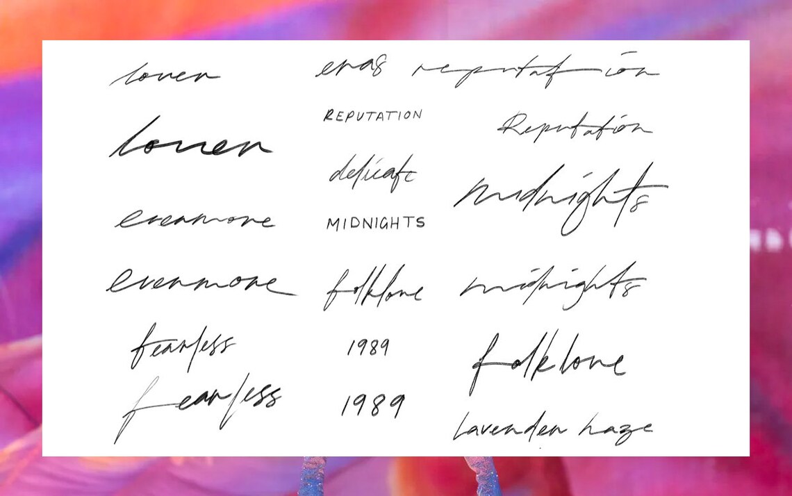 Eras Tour Flash Temporary Tattoo Sheet - Etsy