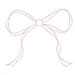 Thin Bow Outline Embroidery File | Three Sizes | Coquette Embroidery ...