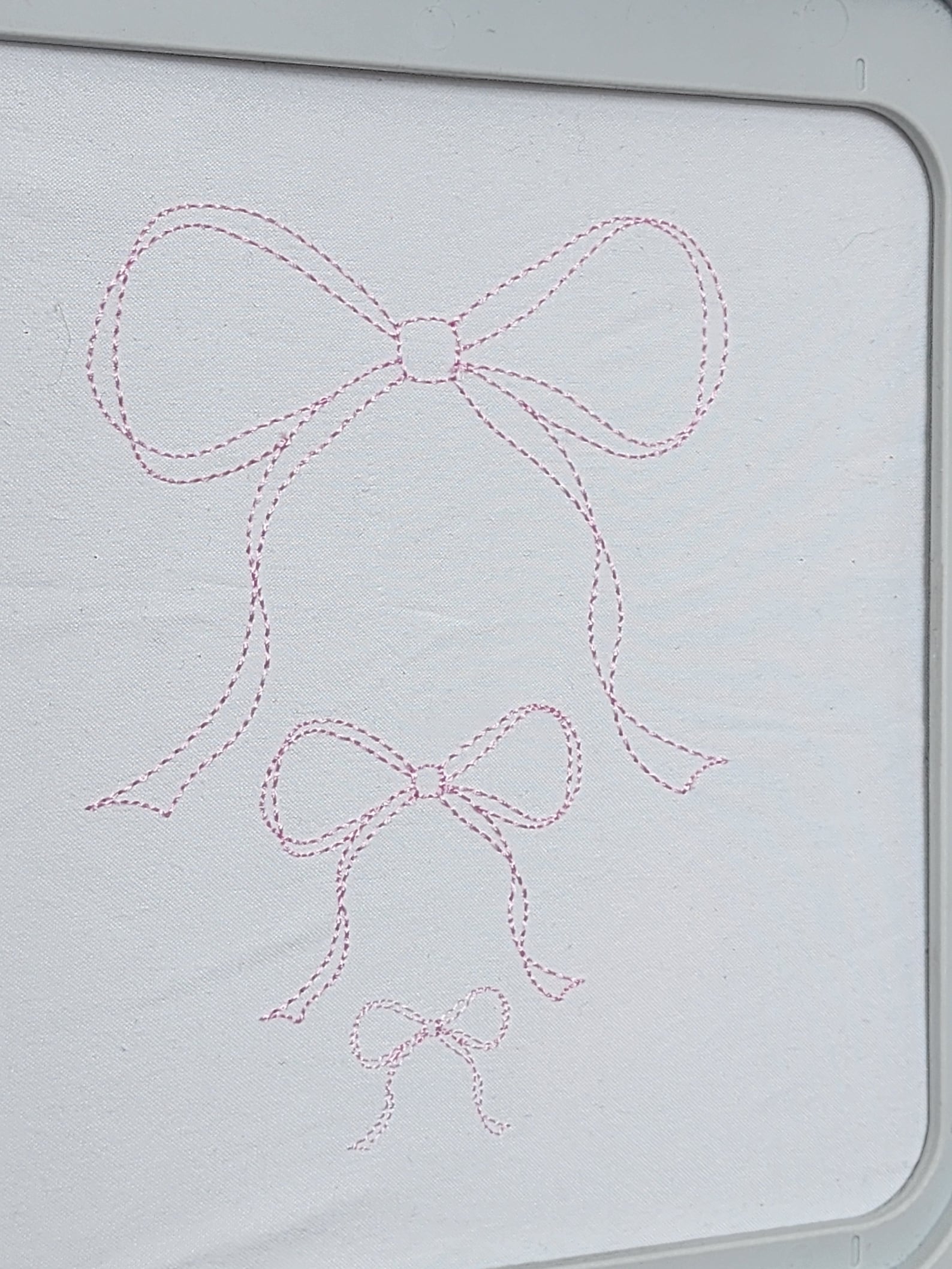 Thin Bow Outline Embroidery File | Three Sizes | Coquette Embroidery ...