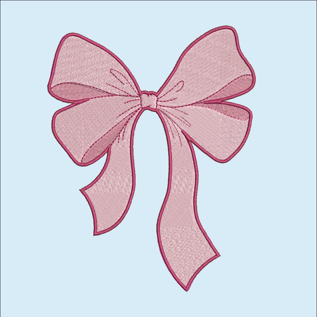 Large Bow Embroidery File | 3 Sizes | Machine Embroidery - Etsy