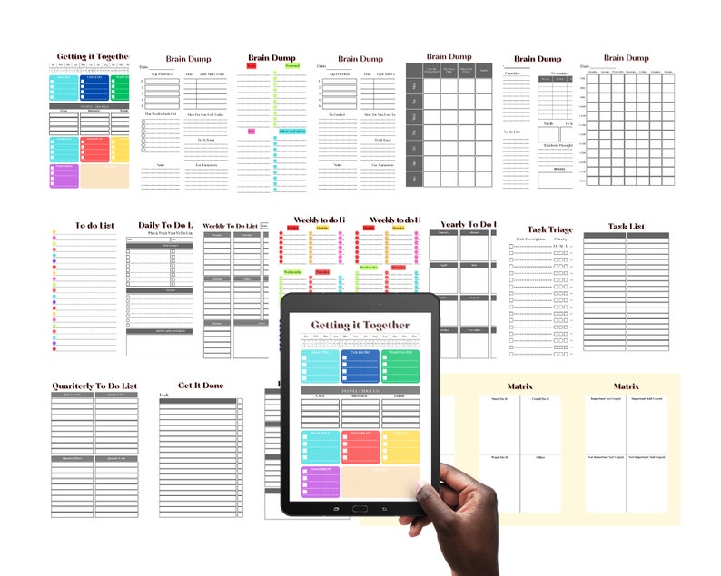 Brain Dump Template BUNDLE - Etsy