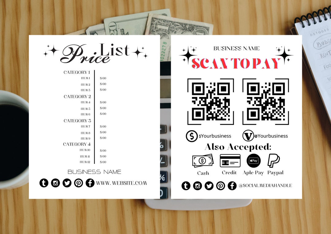 Retro Scan to Pay Sign - Etsy