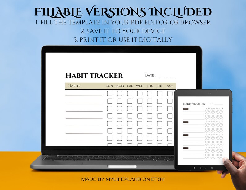 Weekly Habit Tracker Printable - Etsy