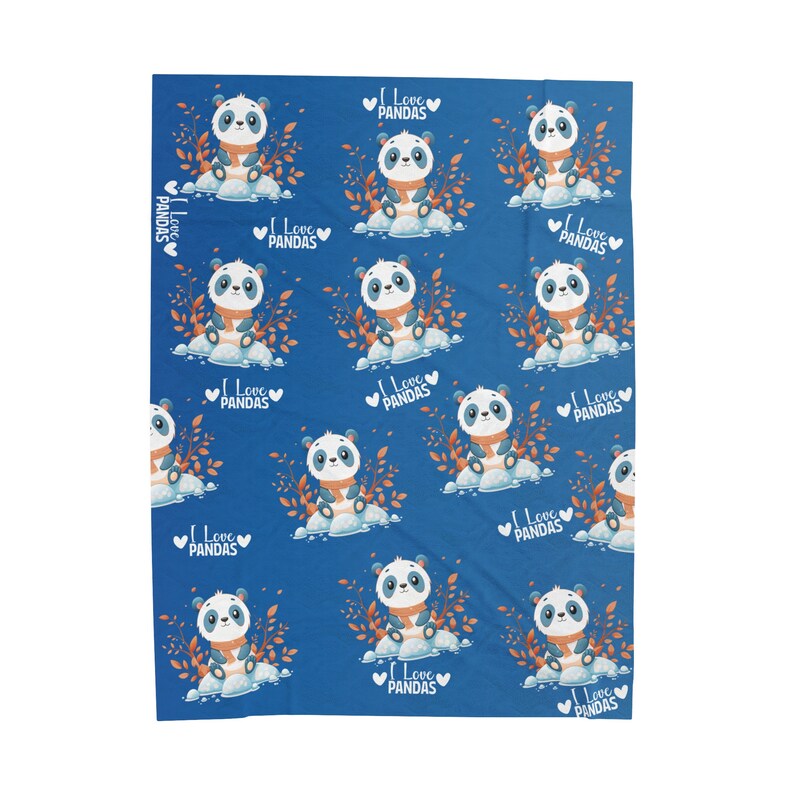 Panda Zen Blanket Pandas and Plants Cozy Gift for Panda Lovers ...