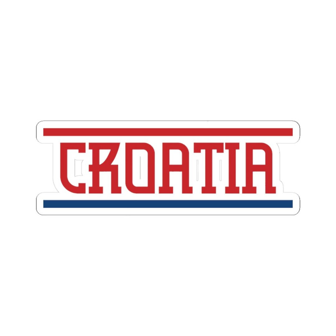 Croatia Flag Colors Text Sticker | Kiss-cut Croatia Decal - Etsy