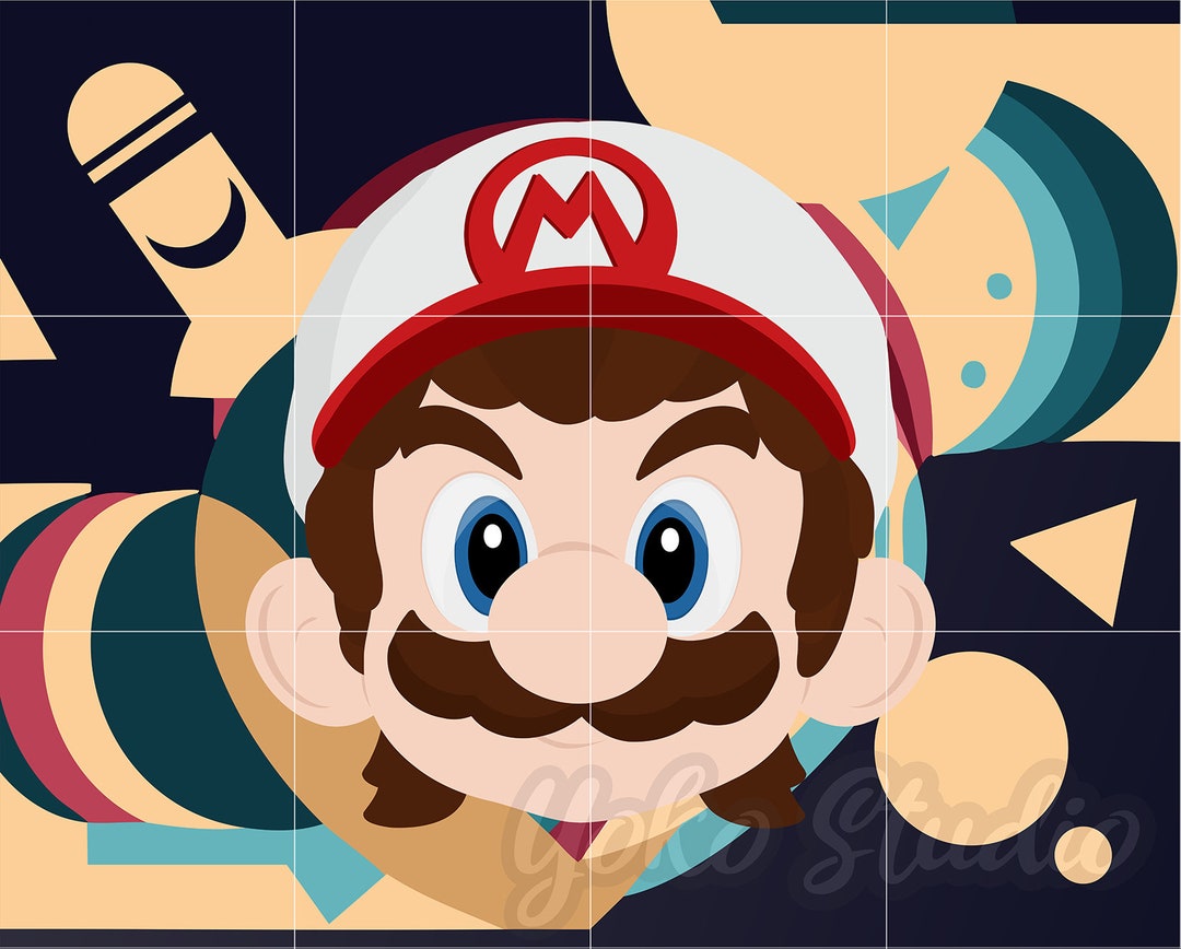 Mario Head Svg, Mario Digital File, Cricut Vector, Download File ...