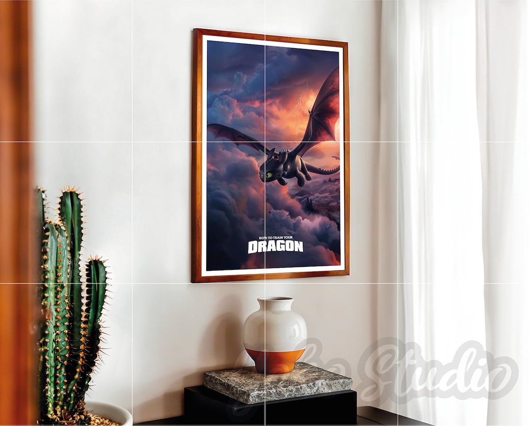 Poster Toothless, How to Train Your Dragon Digital File, Wall Art ...
