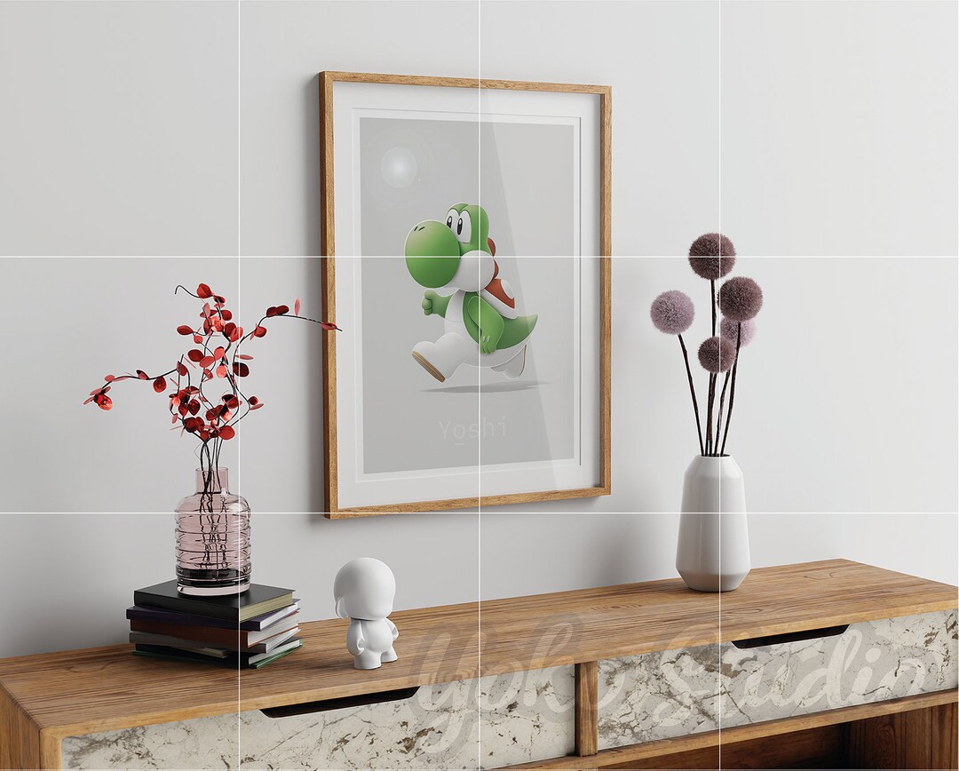 Yoshi Poster, Mario Digital File, Yoshi Modern Poster, Character Super ...