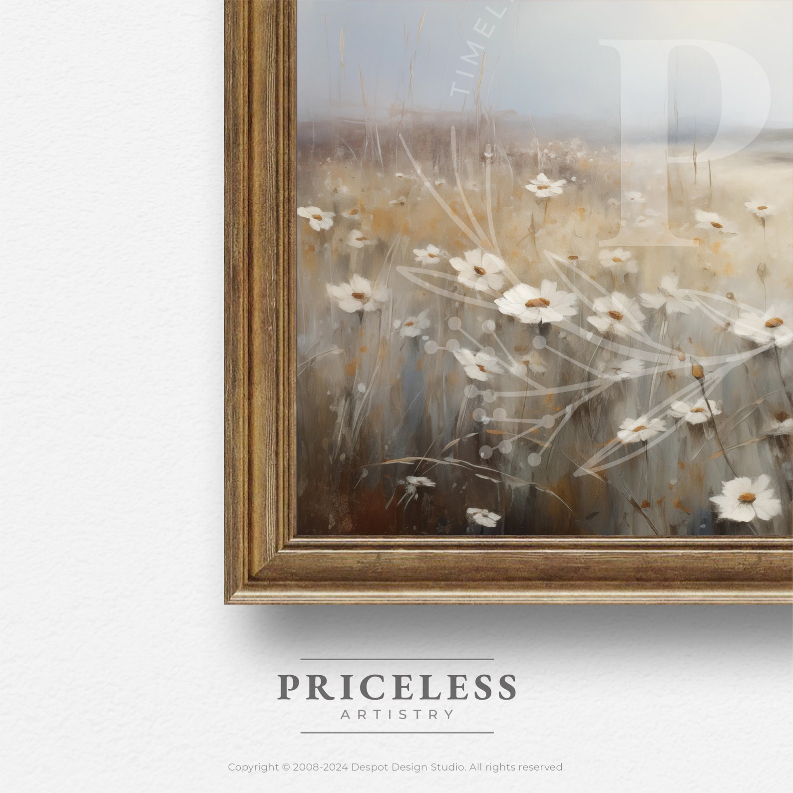 Wildflower Field Painting Spring Landscape, Country Field PRINTABLE ...