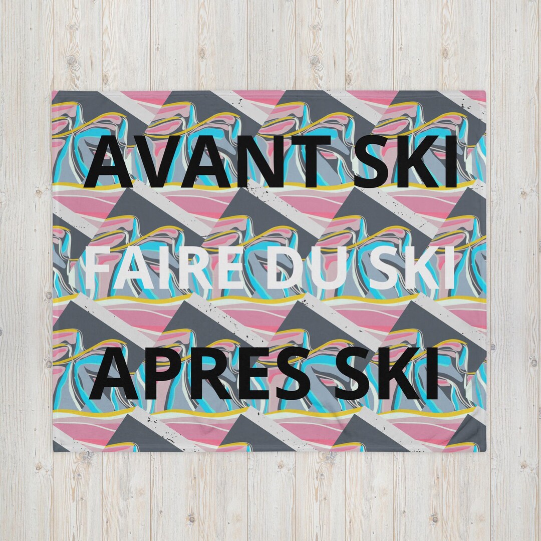 APRES SKI Throw Blanket - Colour - Christmas Home Gift for Winter ...