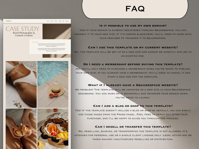 Minimal Modern Squarespace Website Template for Social Media Manager ...