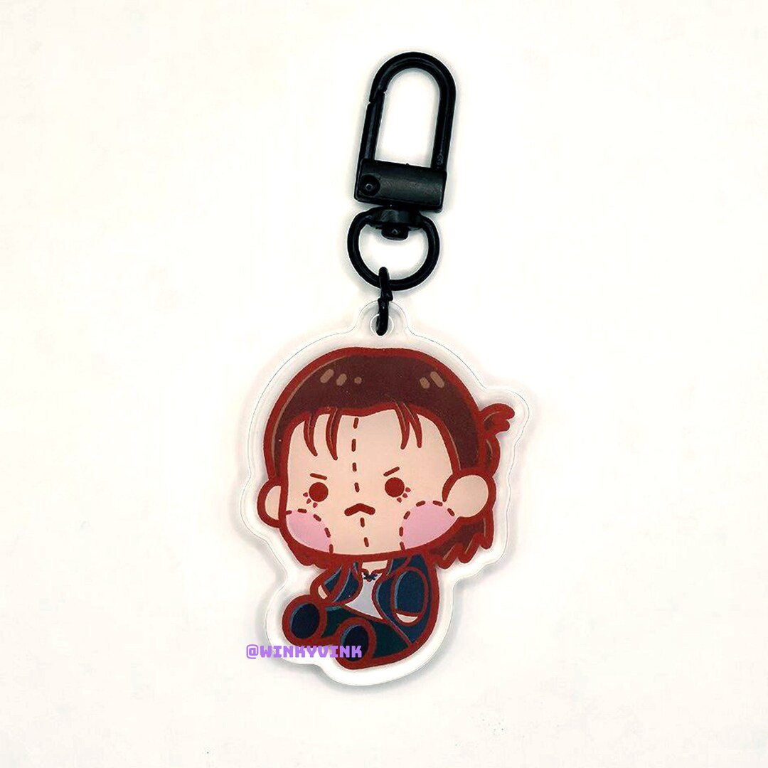 Cute Plushie Style AOT Anime Eren Yeager Acrylic Keychain - Etsy