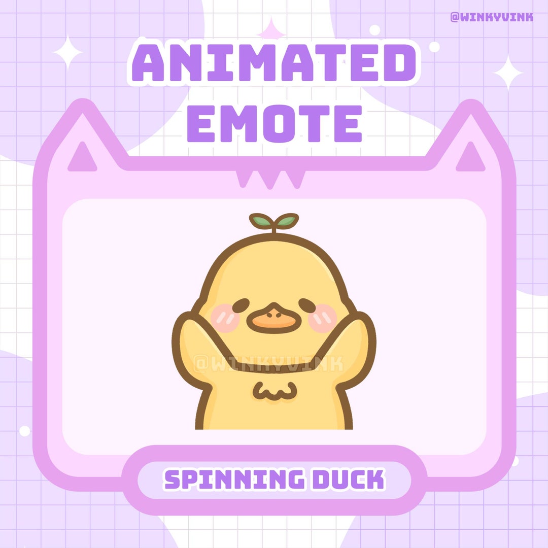 Animated Cute Ducky Duck Spinning Spiraling 360 Emote | Twitch, Discord ...