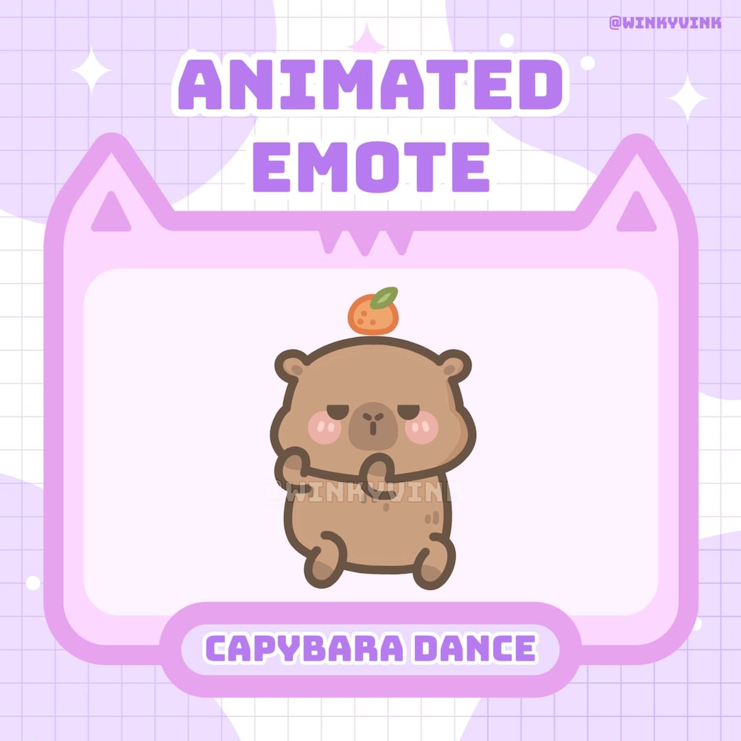 Animated Capybara Dance Bling Bang Bang Born Emote | Twitch, Discord ...