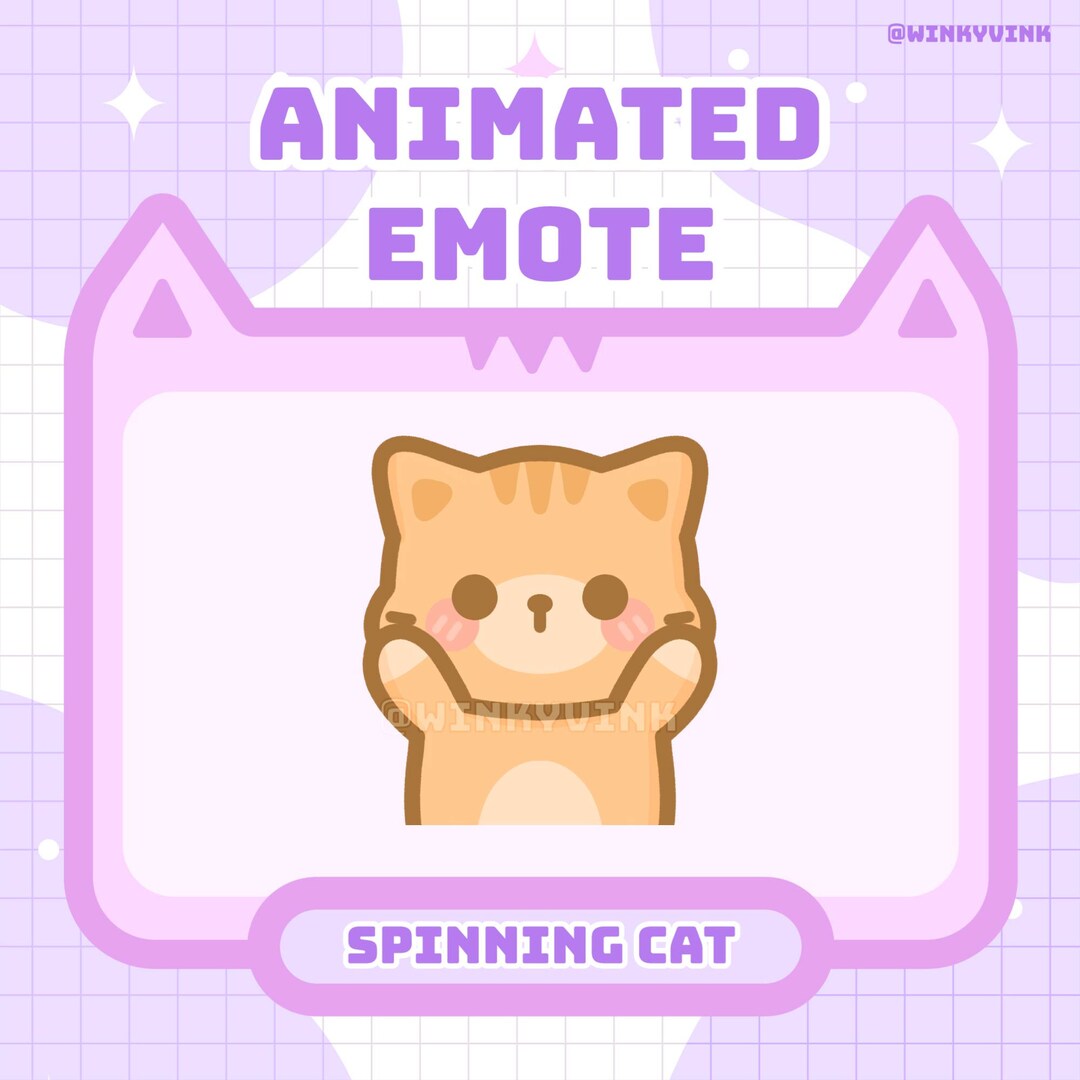 Animated Ginger Cat Spinning Spiraling 360 Emote | Twitch, Discord ...