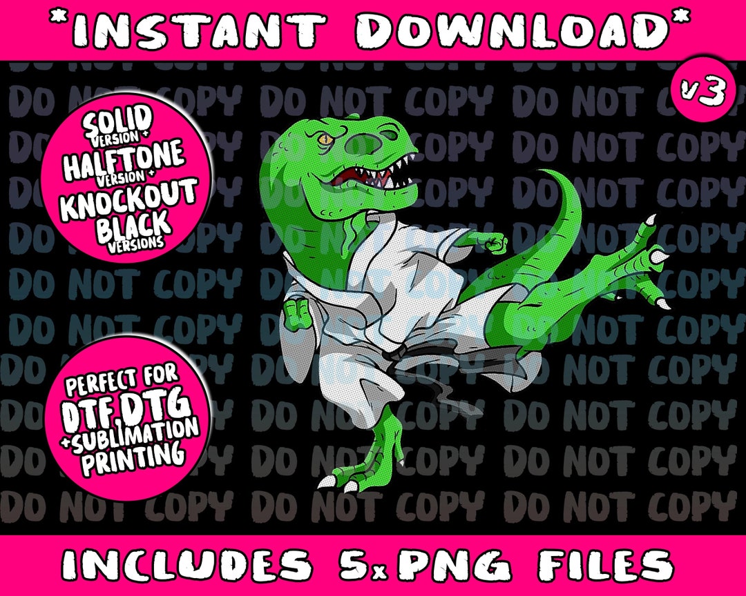Karatesaurus Trex Karate Dinosaur Boy Girl Kidspng Bundle, Trending Png ...