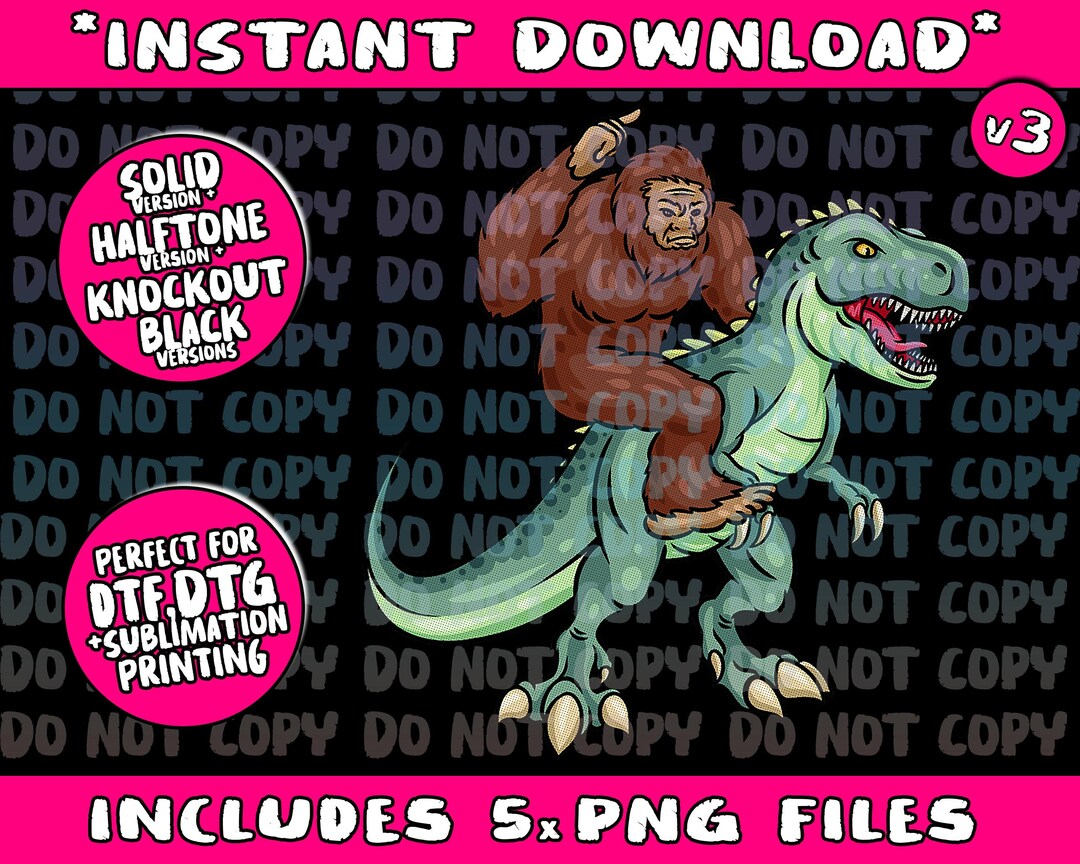 Bigfoot Riding T Rex Bigfoot Dinosaurpng Bundle, Trending Png, Popular ...