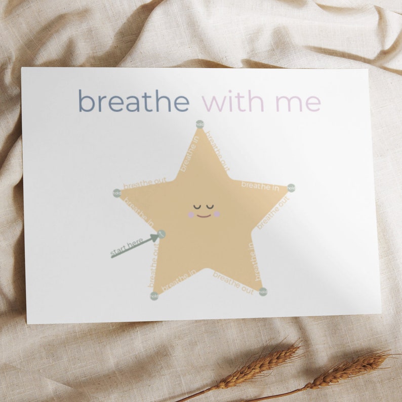 Star Breathing Poster: Mindfulness, Calming, Breathing Technique. to ...