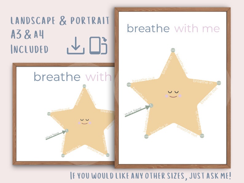 Star Breathing Poster: Mindfulness, Calming, Breathing Technique. to ...