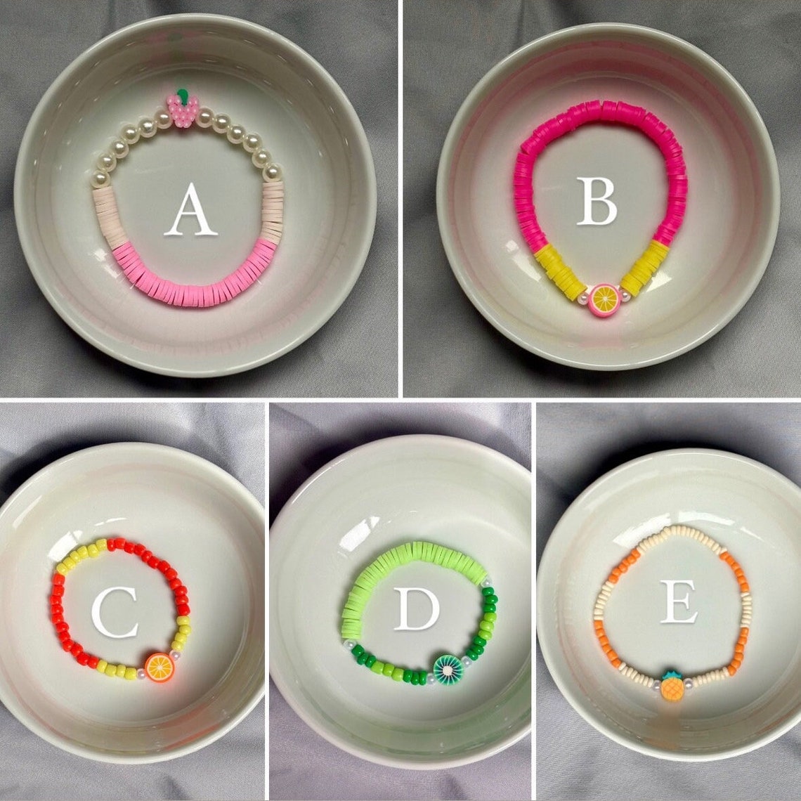 Fruit Bracelets Handmade Beaded Jewelry Stackable Bracelets Summer ...