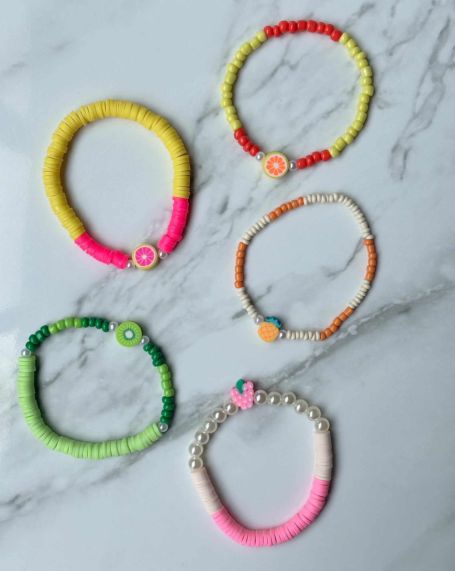 Fruit Bracelets | Handmade Beaded Jewelry | Stackable Bracelets ...