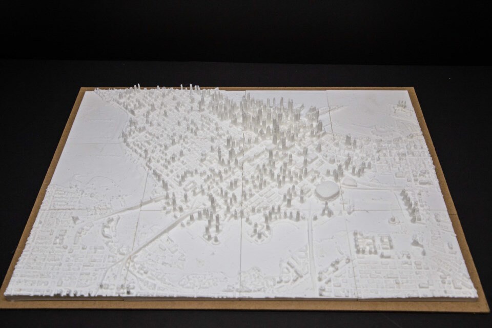 Vancvouer City 3d Printed Map 45cm X 60xm size Can Adjust - Etsy