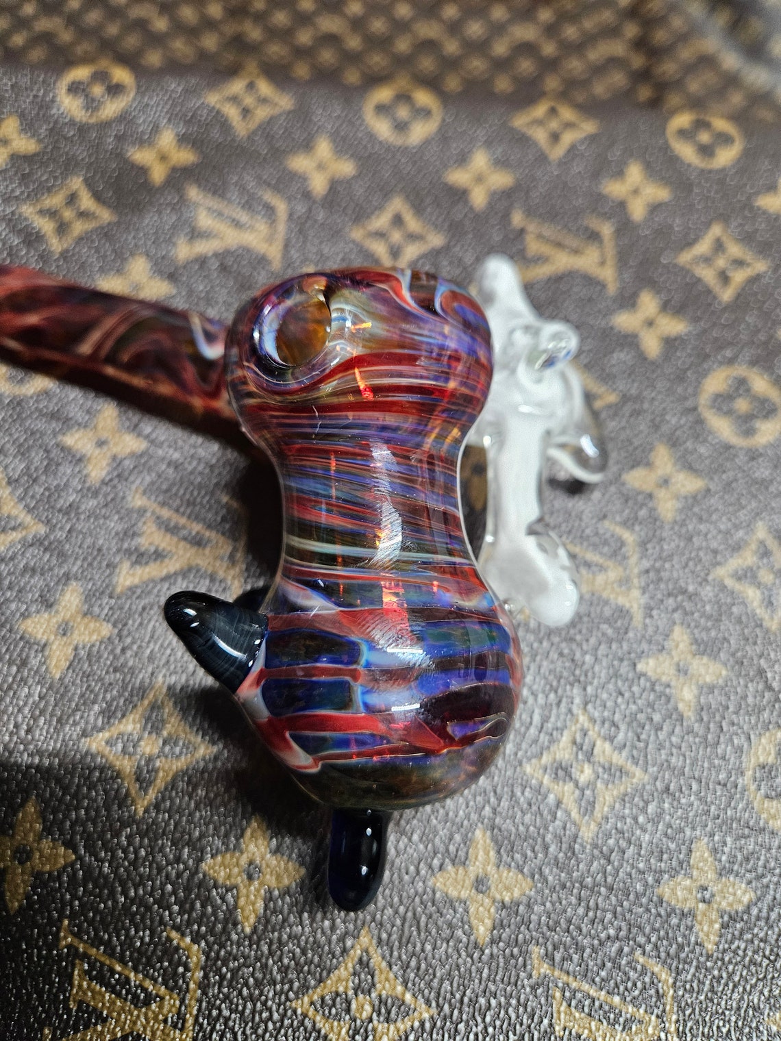 Vintage 90s Bob Snodgrass Studio Glass Pipe - Etsy