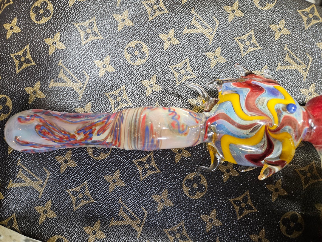 Vintage 90s Bob Snodgrass Studio Glass Pipe - Etsy