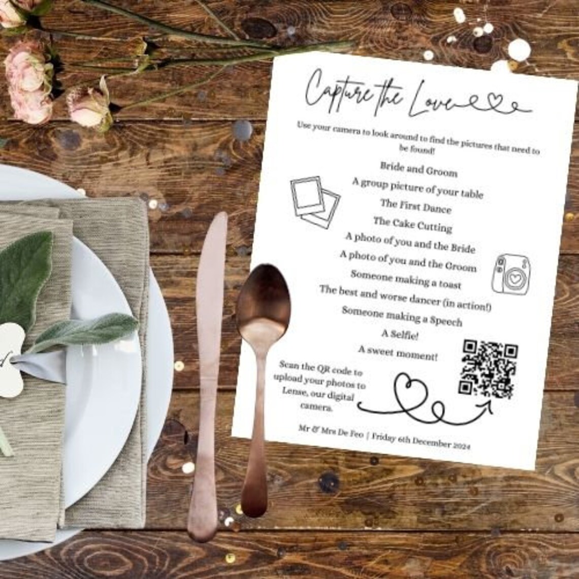 QR Code I Spy Wedding Card I Spy Wedding Game Wedding Reception Games ...