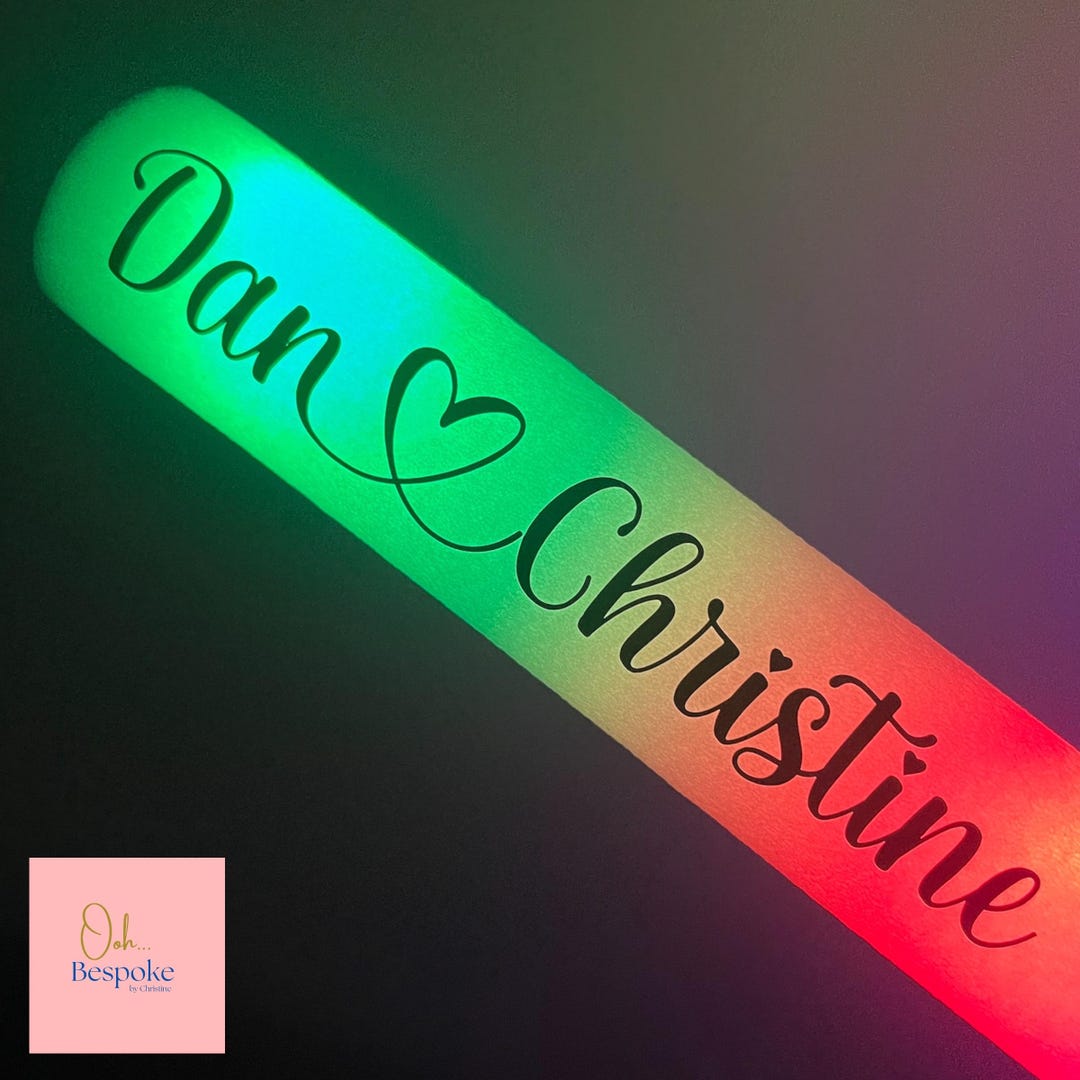 Personalised Foam Glow Sticks | Foam Glow Stick Vinyl | Party Foam Glow ...