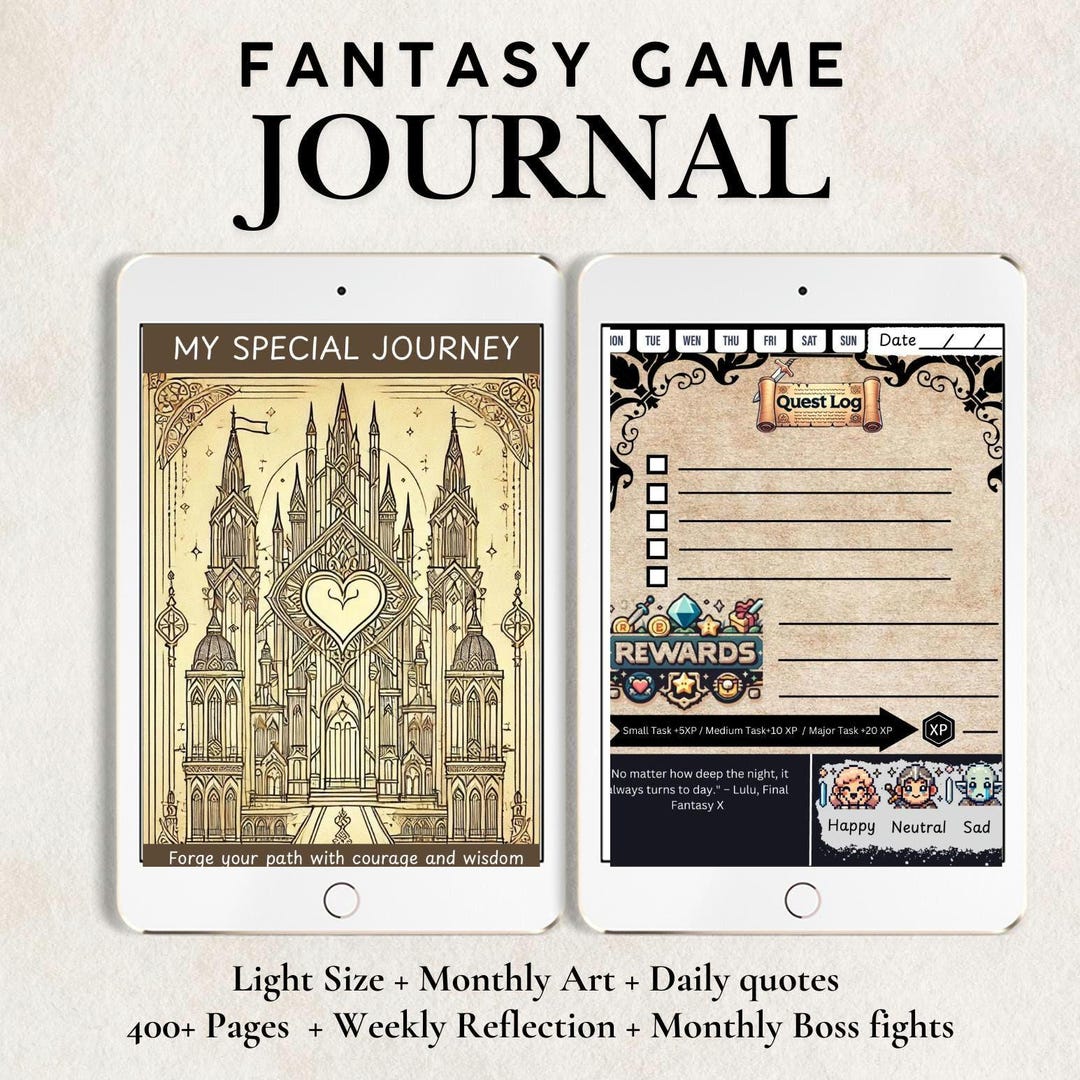 Gaming-inspired Daily Journal, Video Game Journal, Gamer Diary, Games ...
