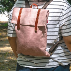 Backpack With Lid, Backpack With Zipper, Fabric Backpack, Casual ...