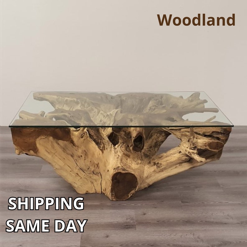 Handcrafted Teak Root Table Unique Organic Furniture for Home Decor ...