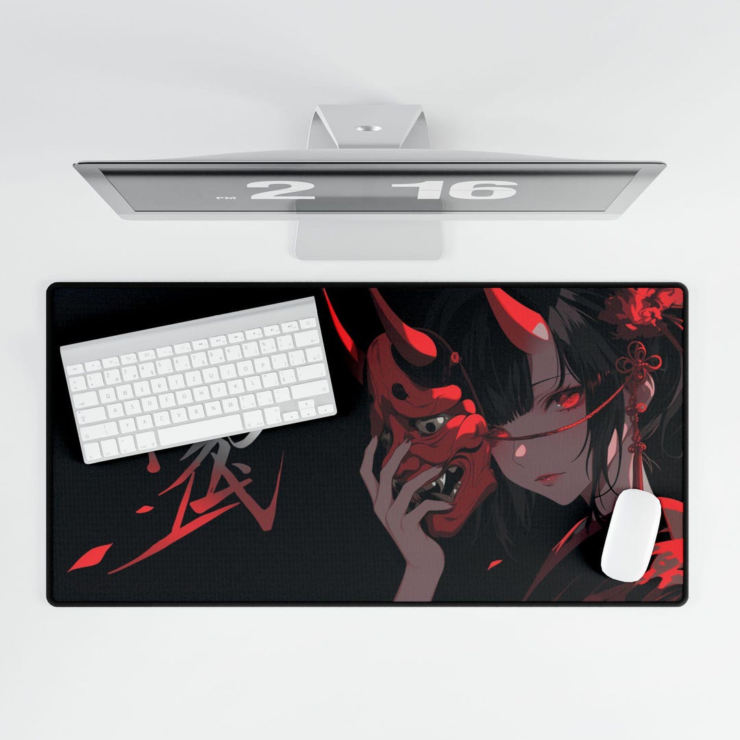 Mystical Demon Desk Mat, Aesthetic Office Decor, Gaming Accessory ...