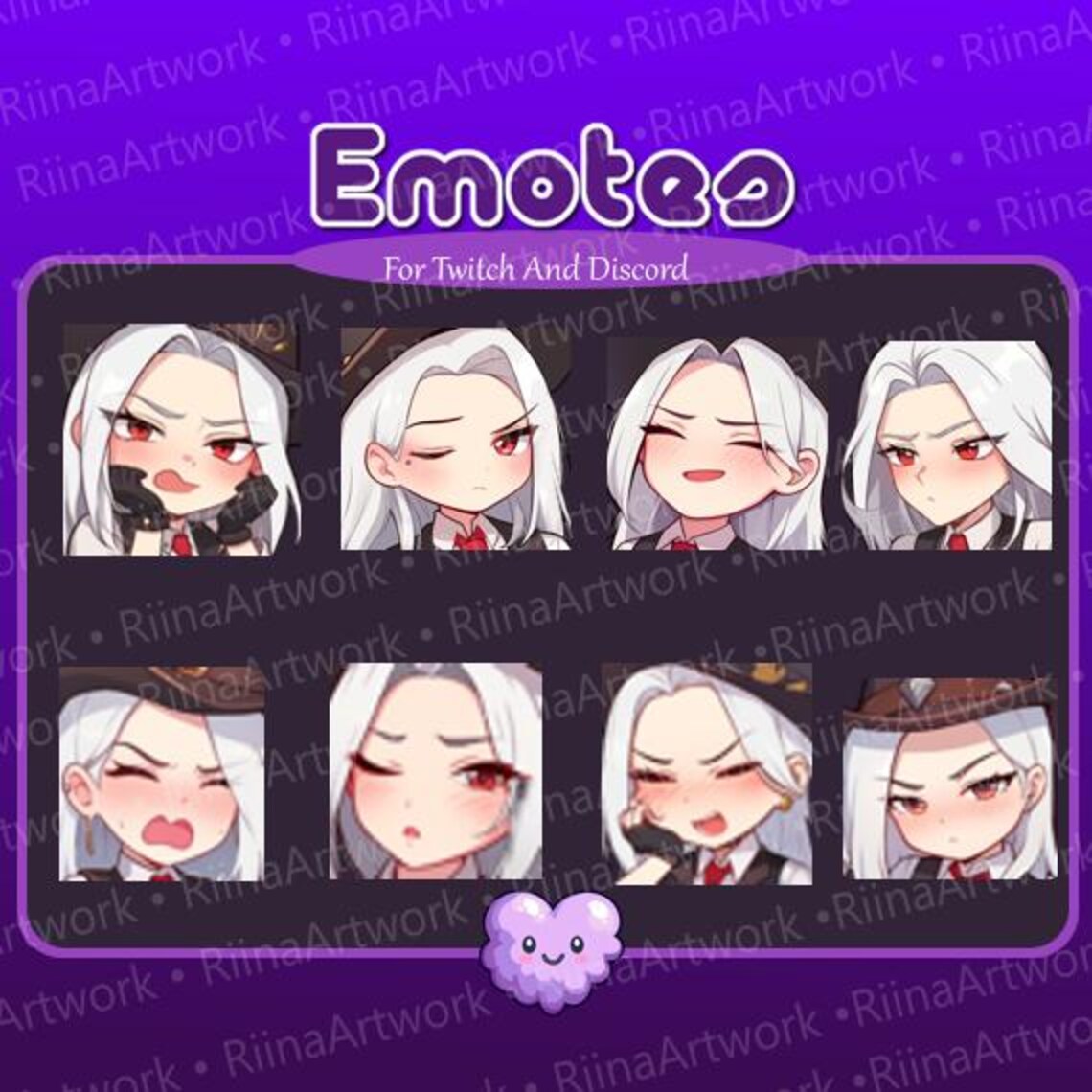 Cute Ashe Twitch Emote for Streamer Bundle | Discord Emote | Kawaii ...