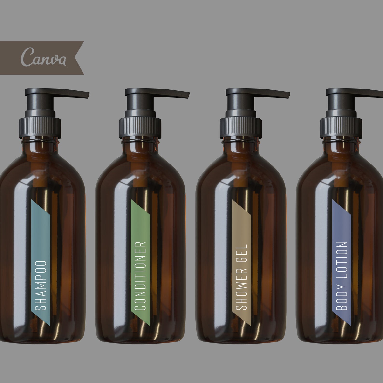 Editable Template: Vertical Toiletry Labels - Etsy