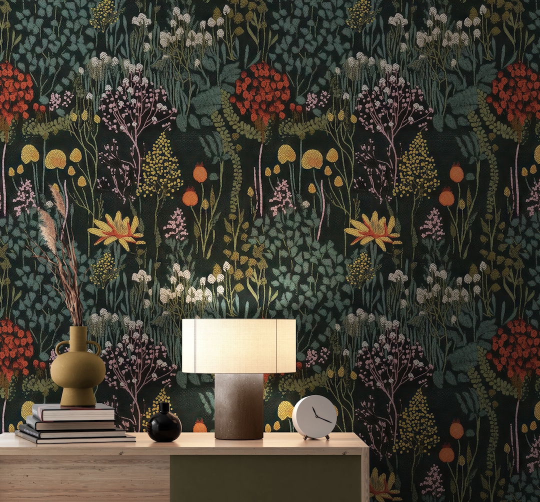 Whimsical Forest Wallpaper Peel & Stick Removable / Unpasted ...