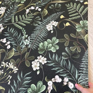 Dark Fern Botanical Wallpaper Peel & Stick Removable / Unpasted, Self ...