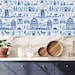 Dutch Delft Blue Wallpaper Vinyl Peel Stick / Unpasted Removable ...