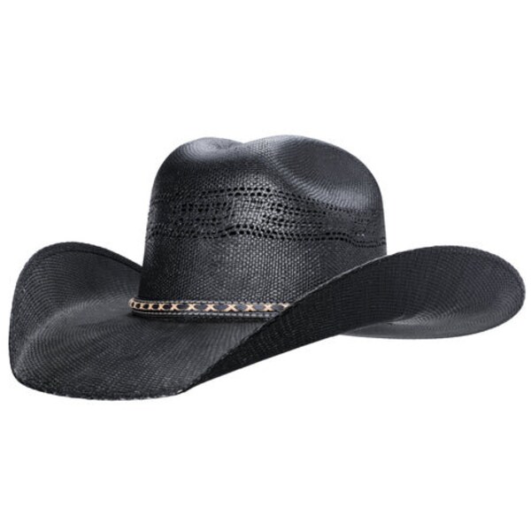 Black Straw Cowboy Hat - Etsy