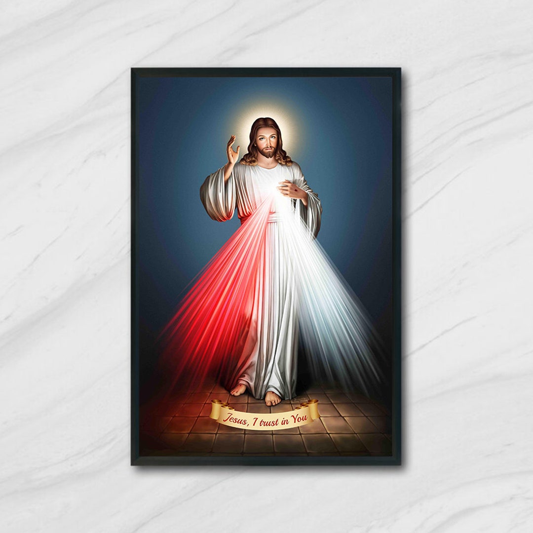 Divine Mercy Love Jesus Christ Motivational Poster / Home Decor / Room ...