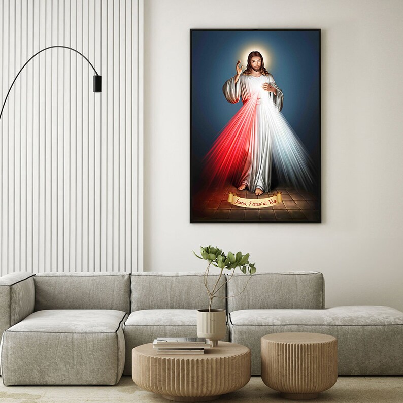 Divine Mercy Love Jesus Christ Motivational Poster,canvas Poster/home ...