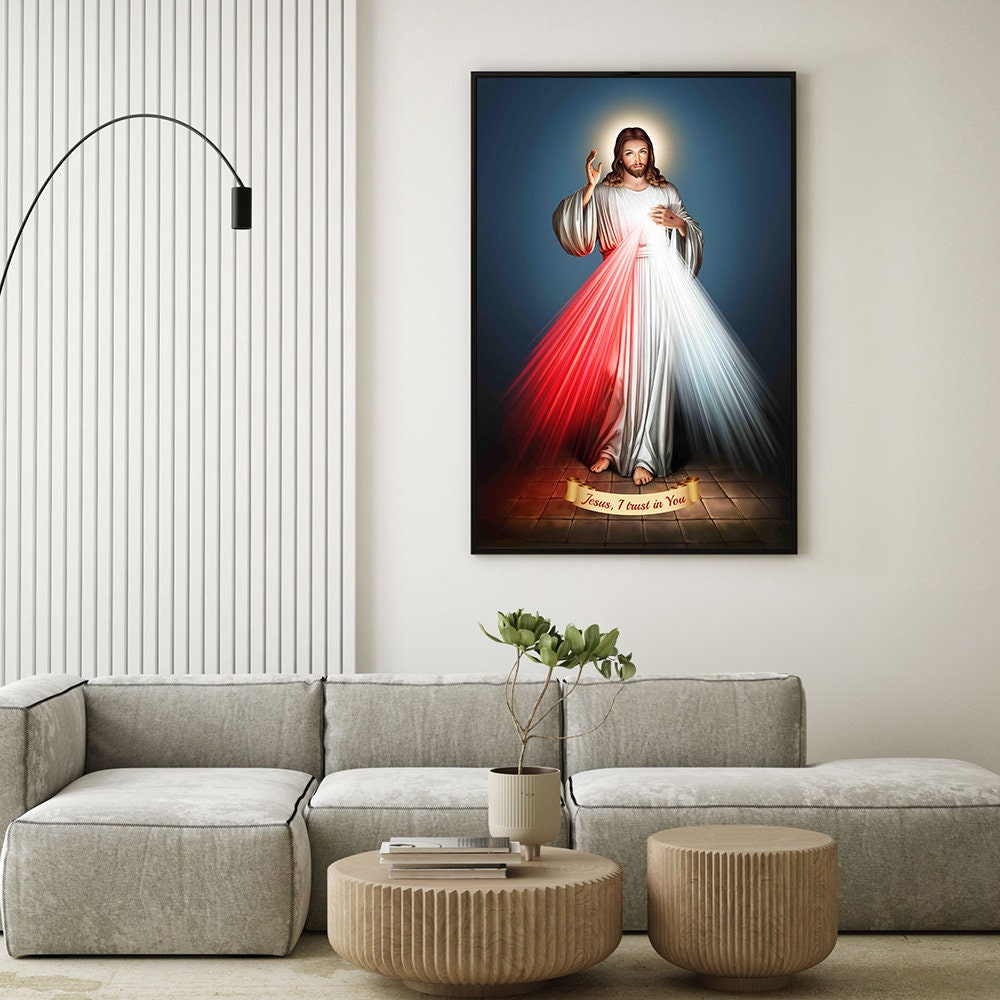 Divine Mercy Love Jesus Christ Motivational Poster / Home Decor / Room ...