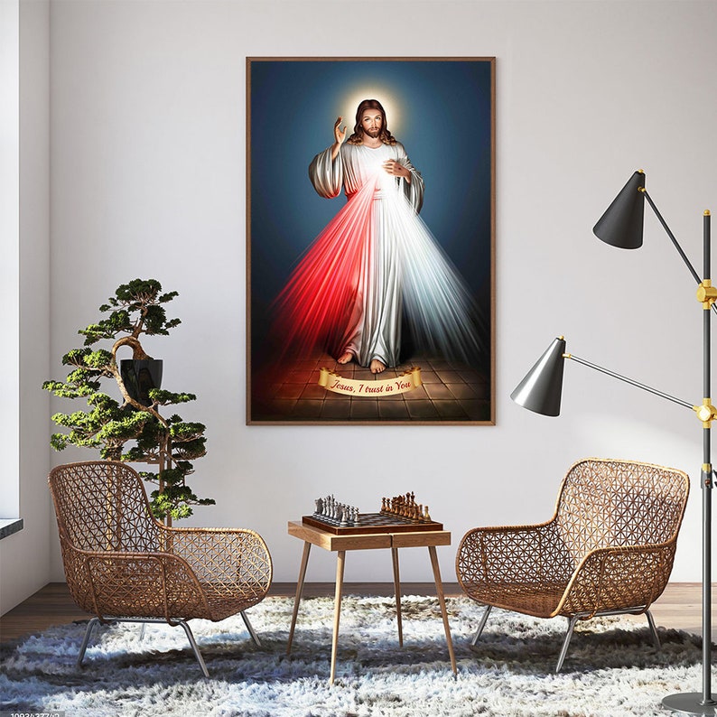 Divine Mercy Love Jesus Christ Motivational Poster / Home Decor / Room ...