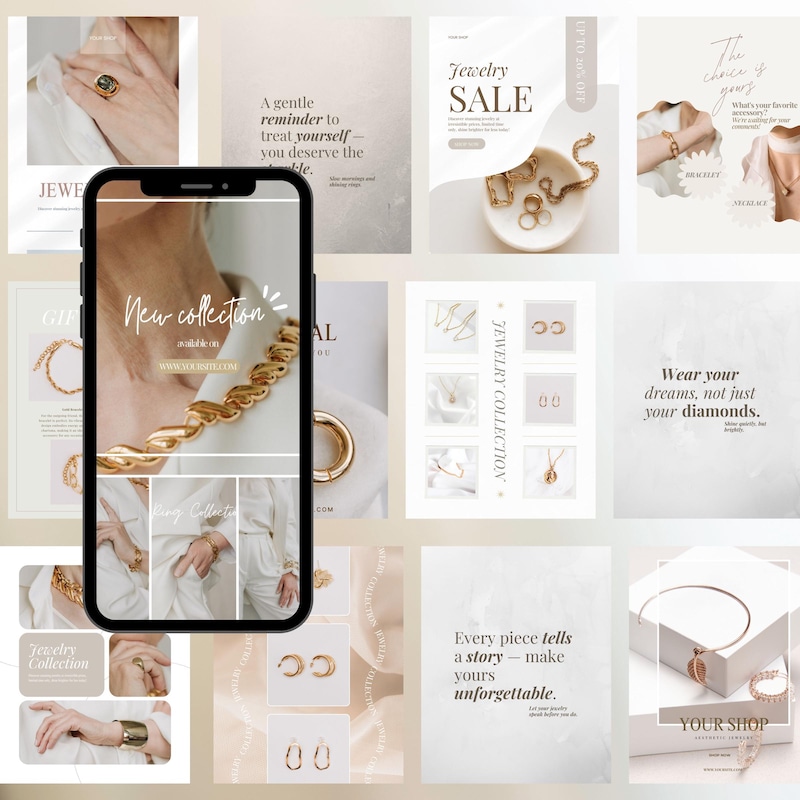 Jewellery Template Canva - Etsy
